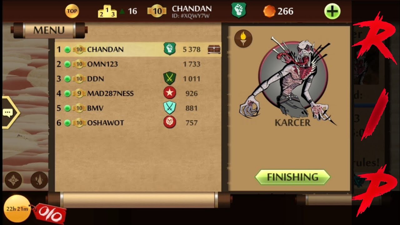 Shadow Fight 2 || Karcer - 1st place rewards || 1.3k X Meds Gameplay ...