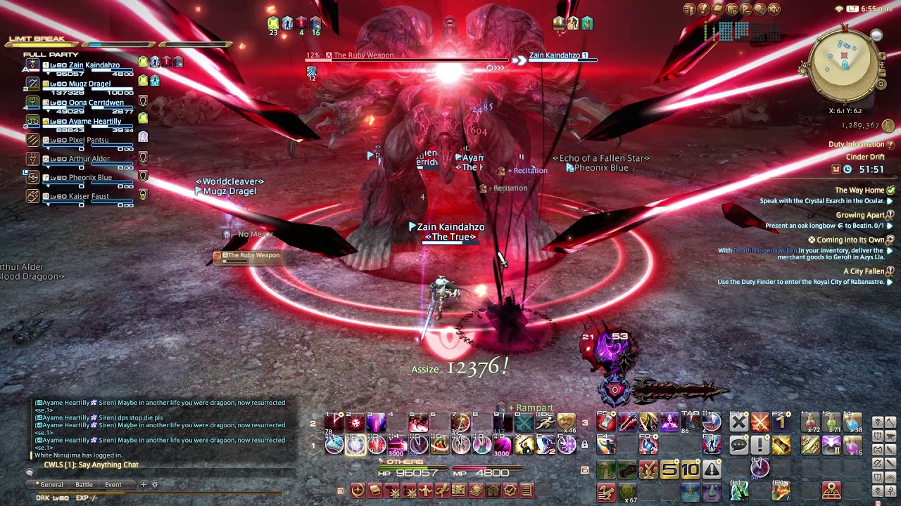 FFXIV - Cinder Drift (aka Ruby Weapon) DRK Tank PoV - YouTube