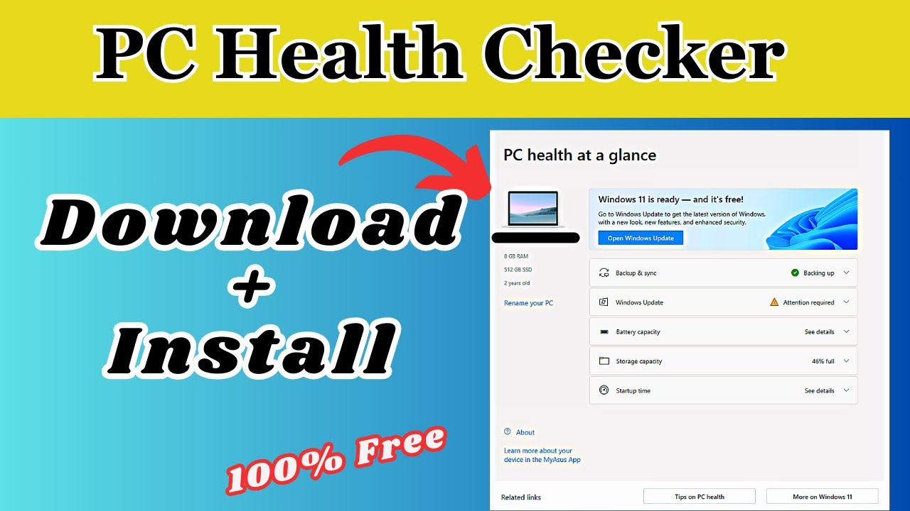 PC Health Check কিভাবে ডাউনলোড ও ইন্সটল করবেন ? how to download PC ...