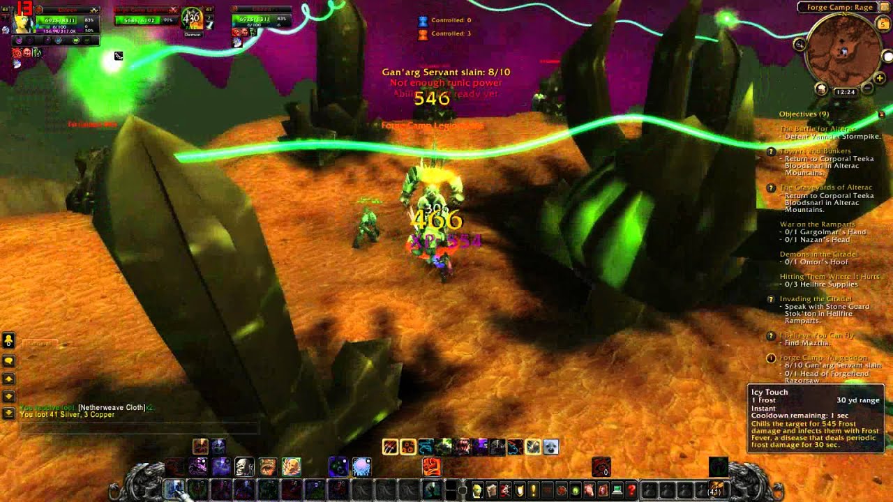 WoW Outland - Forge camp mageddon horde - YouTube