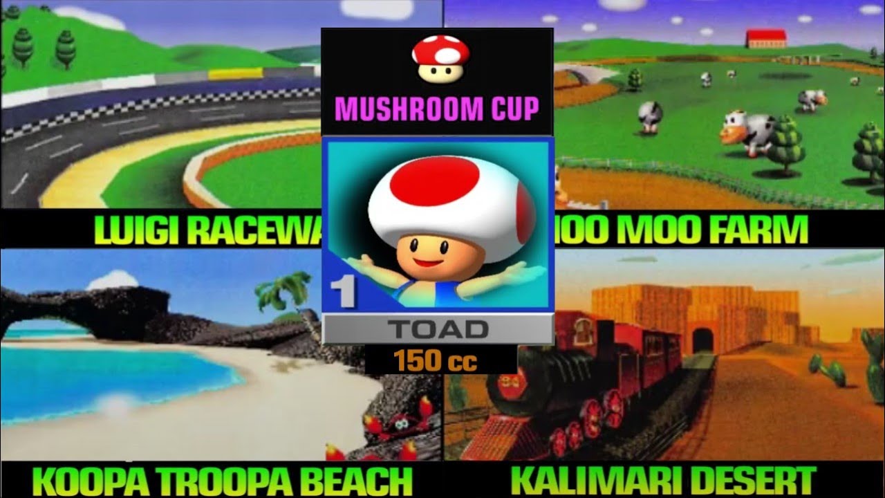 Toad | Mushroom Cup | Mario Kart 64 | 150cc - YouTube