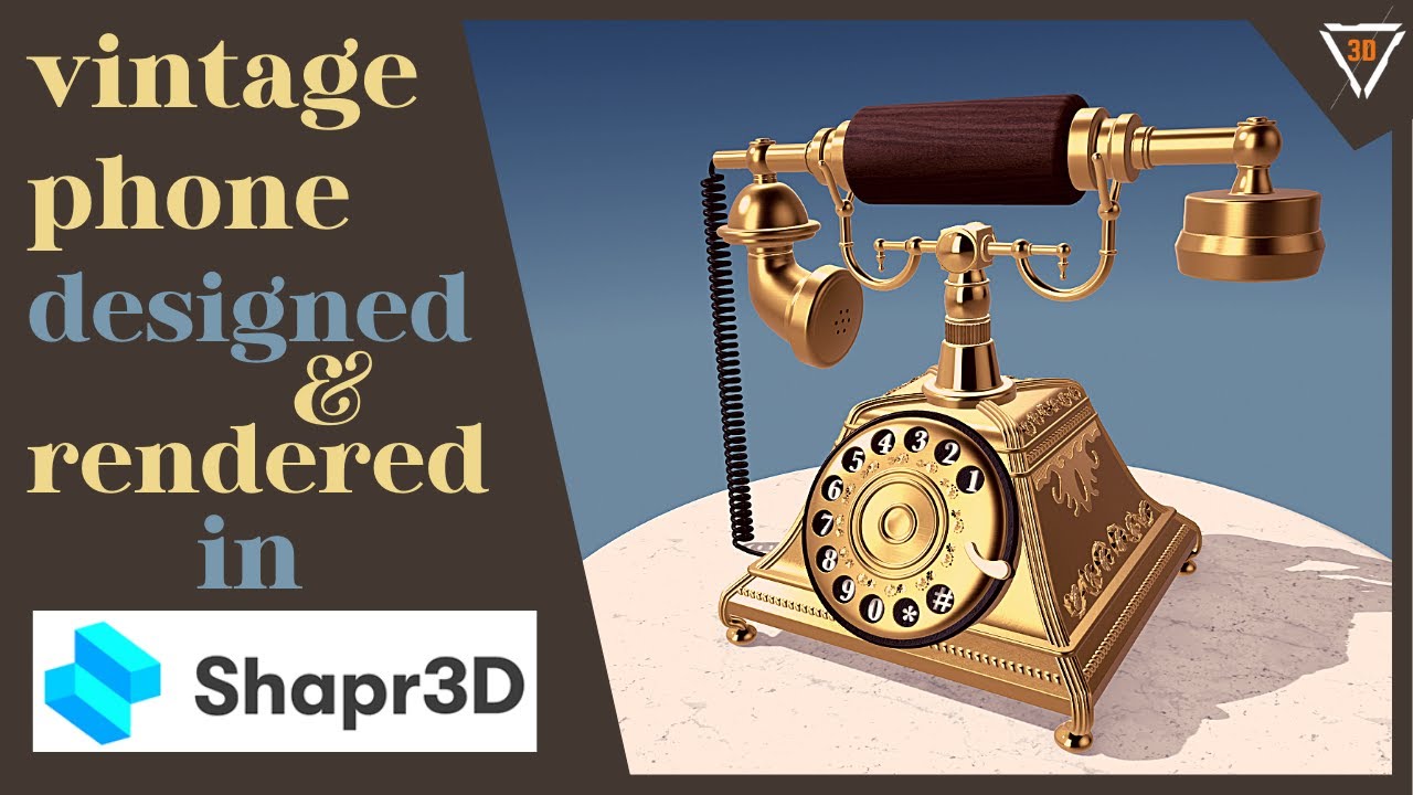3D modelling a vintage phone in Shapr3D & RENDERING with build in ...