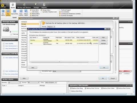 How to replace or create a new encryption key in Backup exec 2012 - YouTube