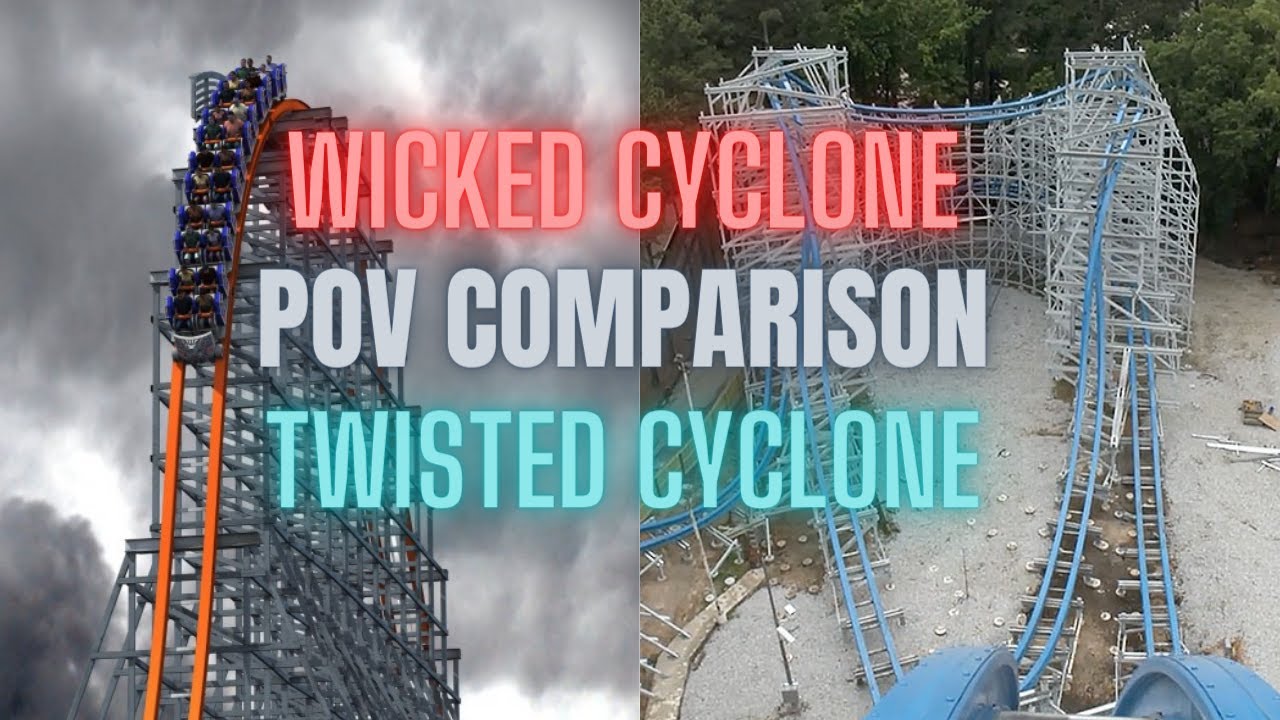 Twisted Cyclone Vs Wicked Cyclone|POV Comparison - YouTube