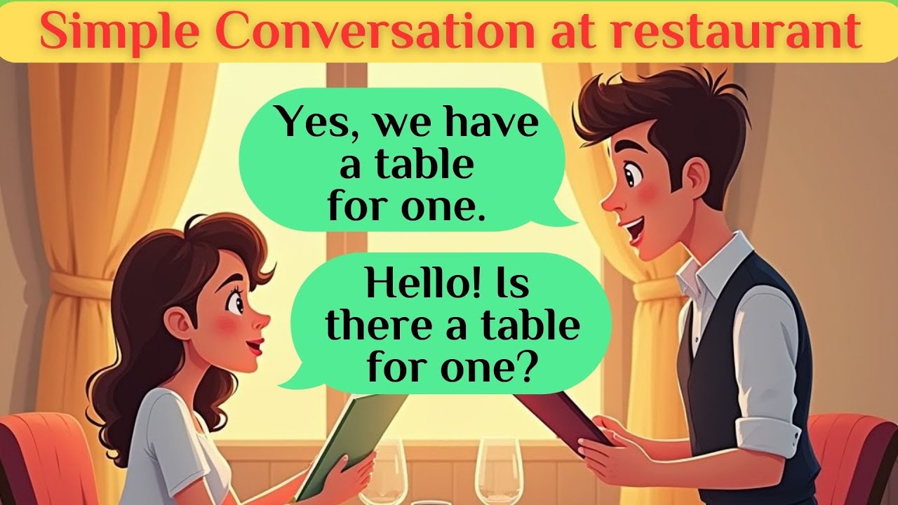 Learn English Restaurant Conversation for Beginners || Easy Customer and Waiter Dialogue - YouTube