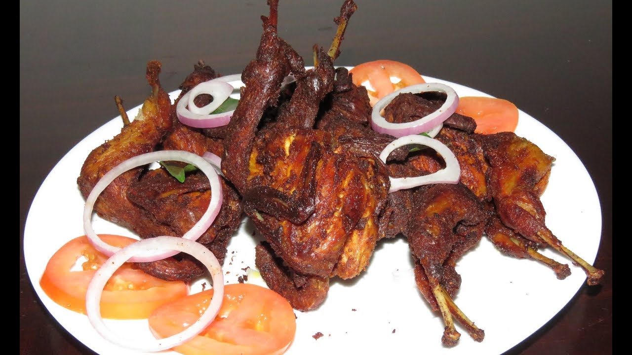 Kerala Style Naadan Kada (Quail) Fry - YouTube