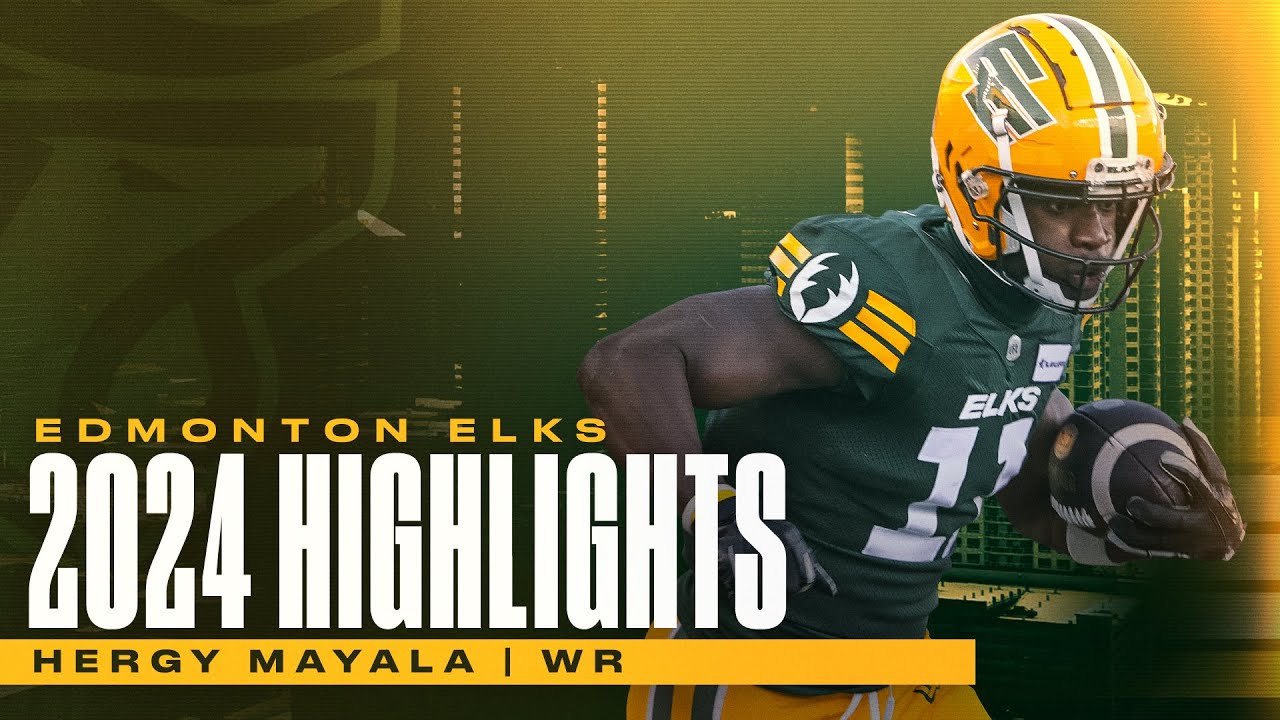 WR Hergy Mayala 2024 CFL Highlights | Edmonton Elks - YouTube