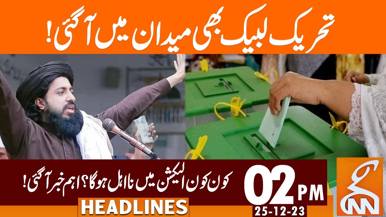 Watch: TLP In Action | Elections 2024 | News Headlines | 02 PM | 25 Dec ...