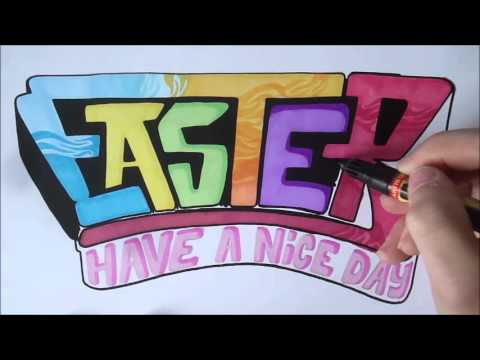 HAPPY EASTER!! graffiti sketch | Art by Zapy - YouTube