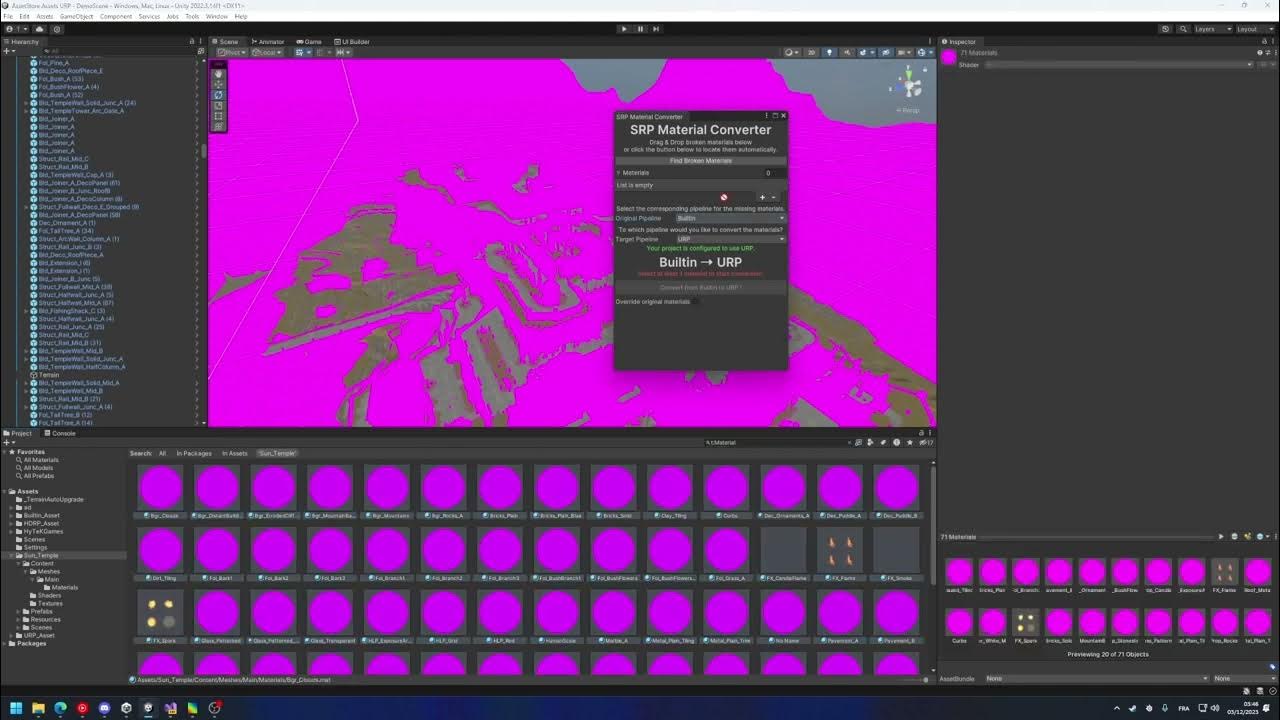 Unity SRP Material Converter - Convert any material from any rendering pipeline. HDRP to URP ...