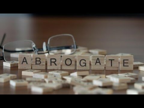 Abrogate (Learning English Word) - YouTube