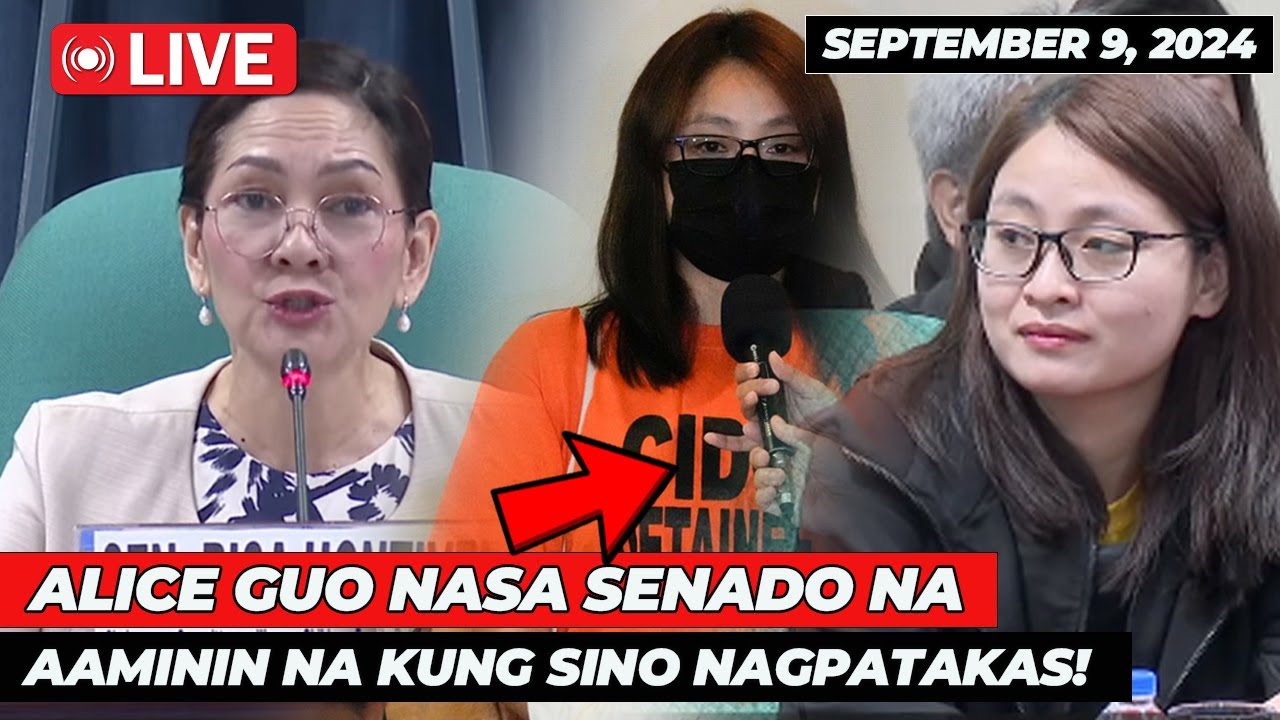 🔴 LIVE !!! SEPT 9, 2024 ALICE GUO NASA SENADO NA!!! | Jevara PH - YouTube