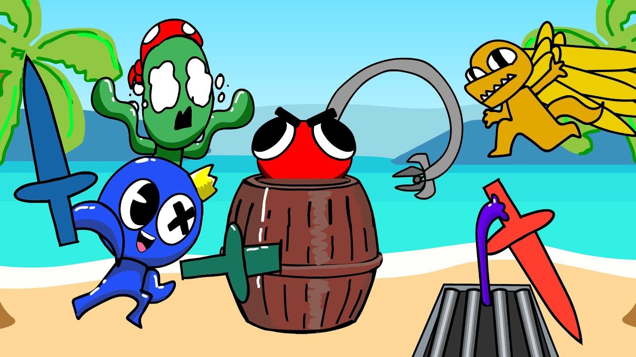 Rainbow Friends Play Pop up Pirate! | Rainbow Friends ANIMATION ...
