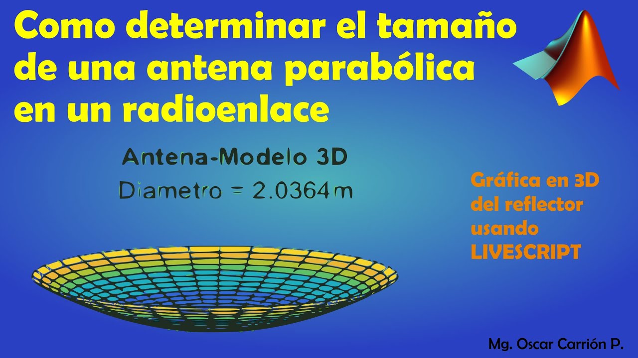 Calculo el tamaño de una antena parabólica en MATLAB - YouTube