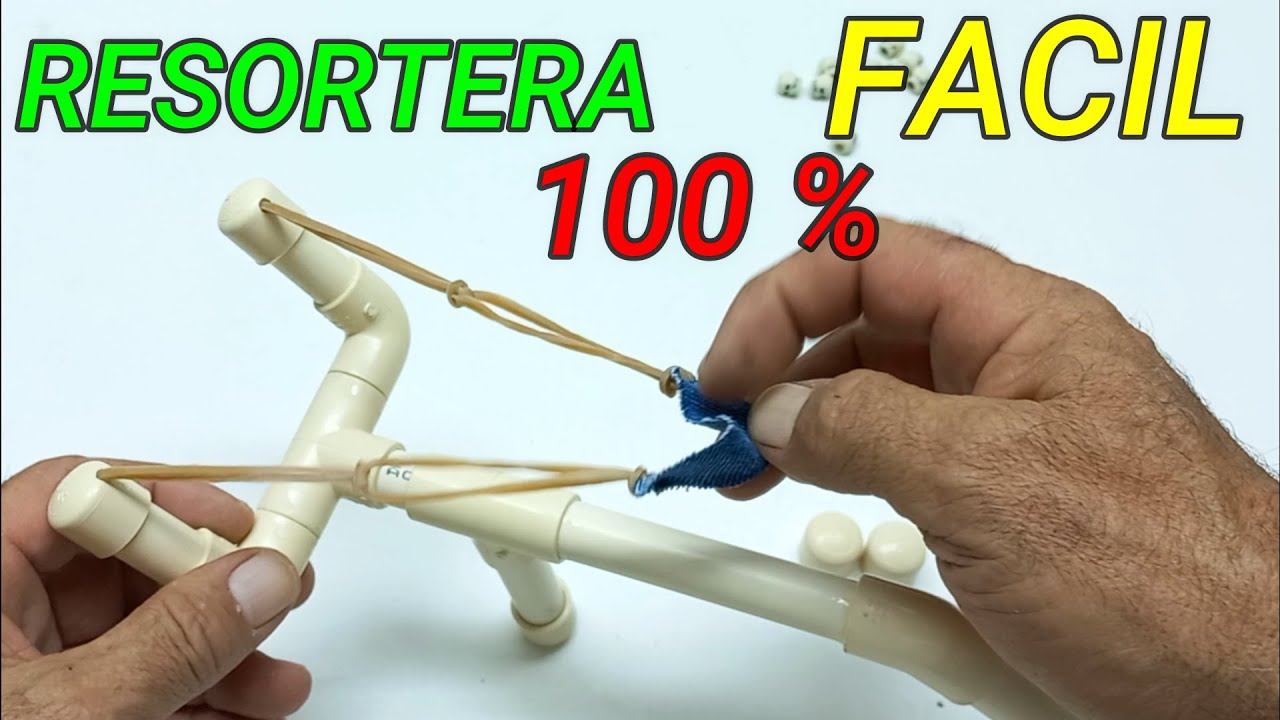 Como hacer una resortera de PVC con un diseño único - YouTube