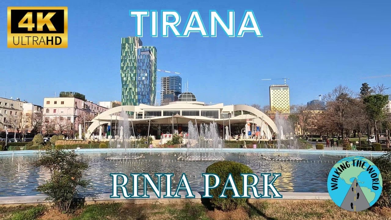 Tirana Rinia Park Taiwan Center 4k walking tour video Tirana Albania ...