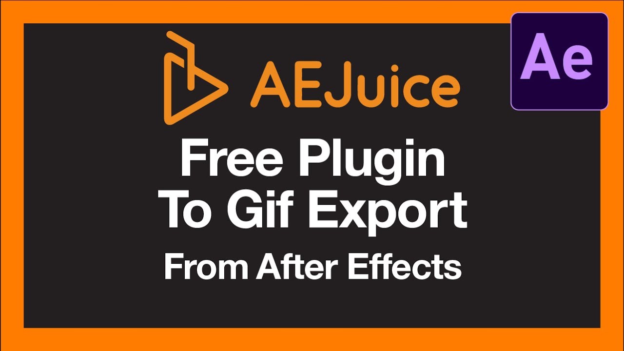 How to Export GIFs from After Effects Tutorial | AEJuice gif render ...
