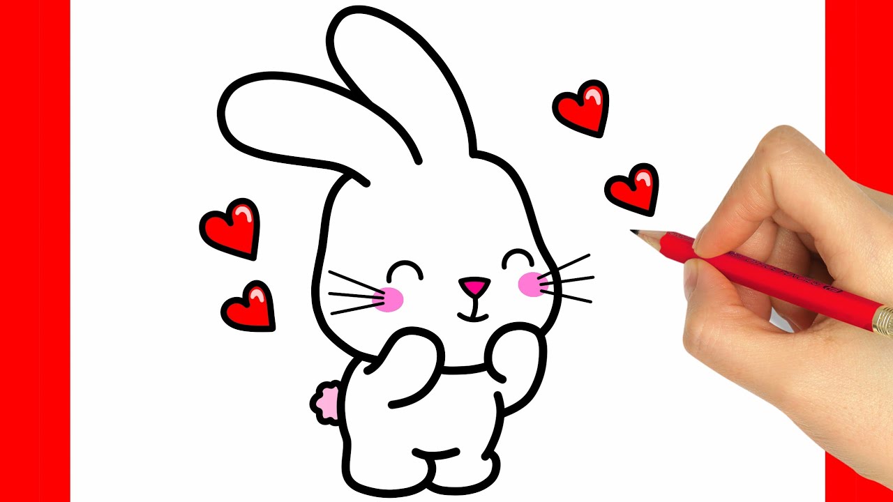 HOW TO DRAW A CUTE BUNNY EASY - YouTube