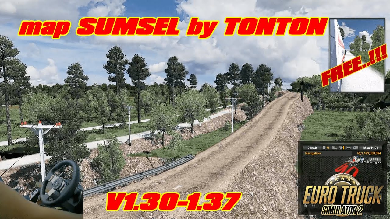 cara pasang map sumsel dan riview di ets2 v1.37 - YouTube