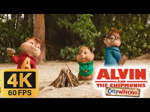 Alvin and the Chipmunks: Chipwrecked (2011) - Chipmunks/Chipettes Setting Up The Island [4K/60FPS]
