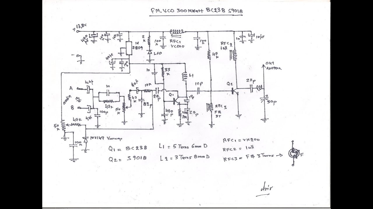 V.C.O. FM 300 MWatt THE BEST BC238 S9018 - YouTube