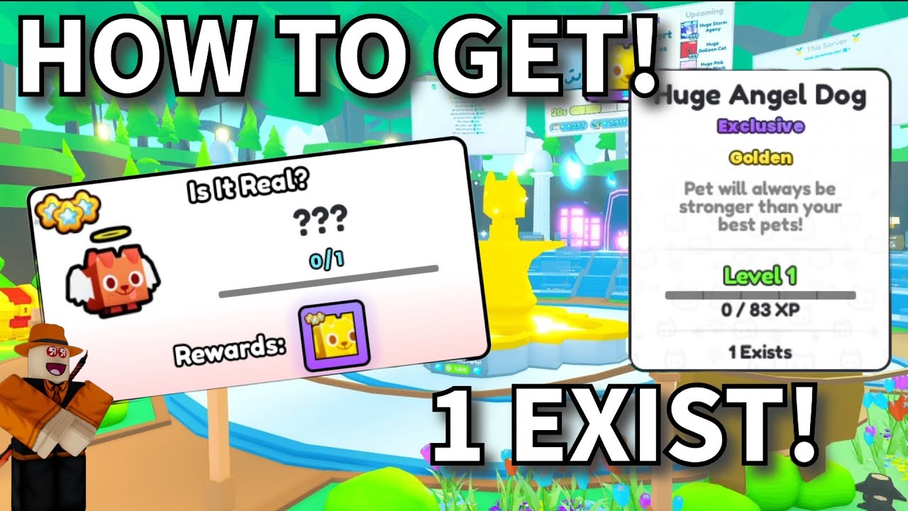 How to get the GOLDEN HUGE ANGEL DOG in Pet simulator 99 (roblox) - YouTube