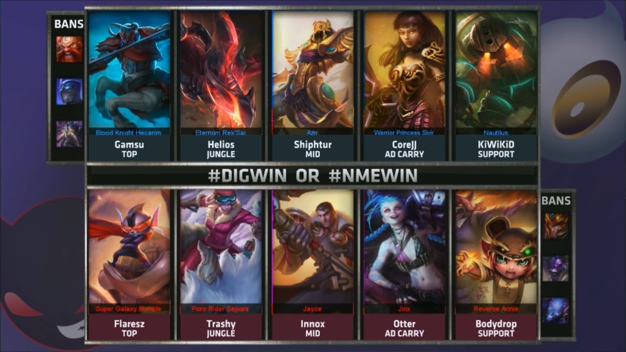 DIG vs NME Game 1 Highlights - TEAM DIGNITAS vs ENEMY ESPORTS - Week 5 ...