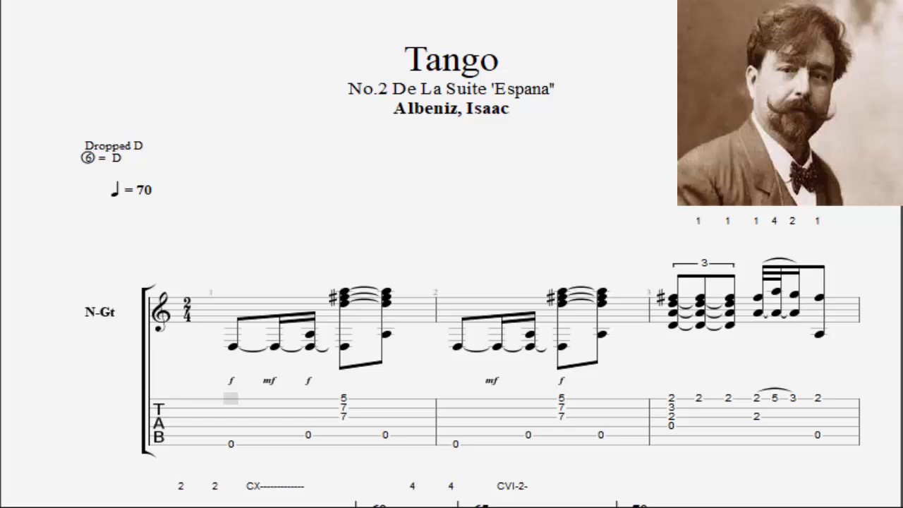 albeniz Isaac tango no 2 de la suite espana 1 - YouTube