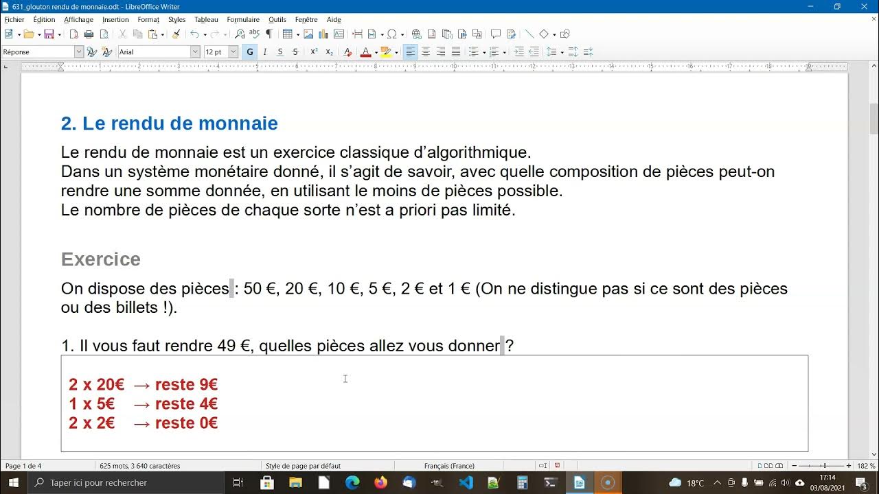 631_Algorithmes_Gloutons_Exercice_1 - YouTube
