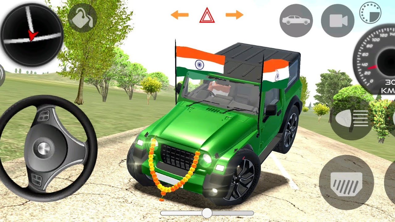 indian tractor driving 3d game me thar ko pahad ke upar se jamp kra ke ...