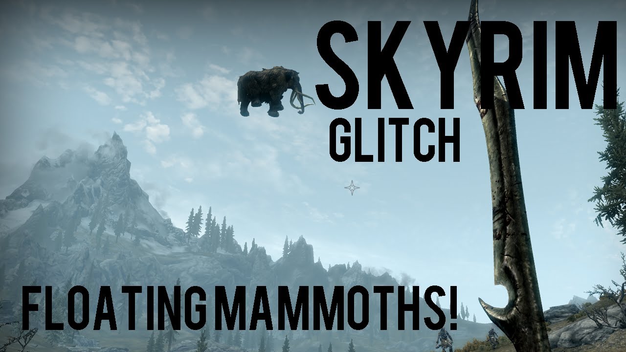 Skyrim Glitch - Floating Mammoths... - YouTube