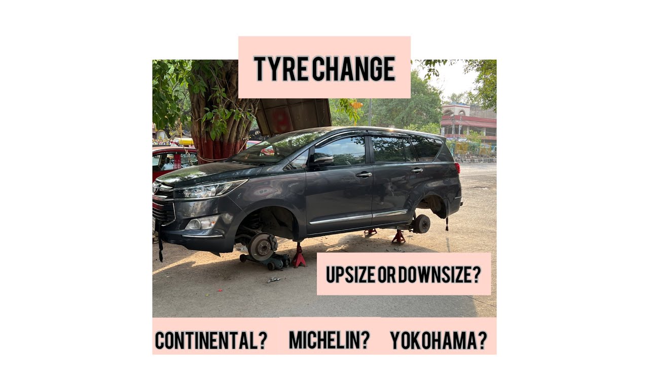 Innova Crysta tyre upgrade| Stock to Upsize| The Tyre Cottage - YouTube