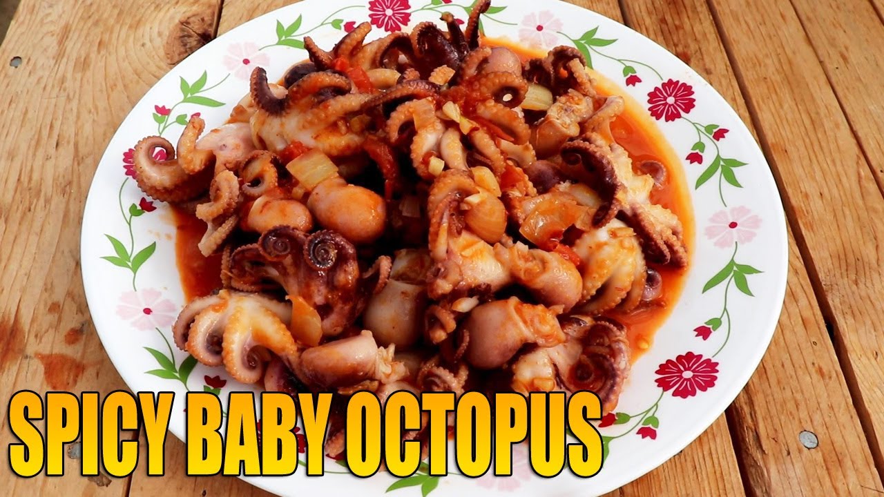 Spicy baby Octopus (Pang pulutan) - YouTube