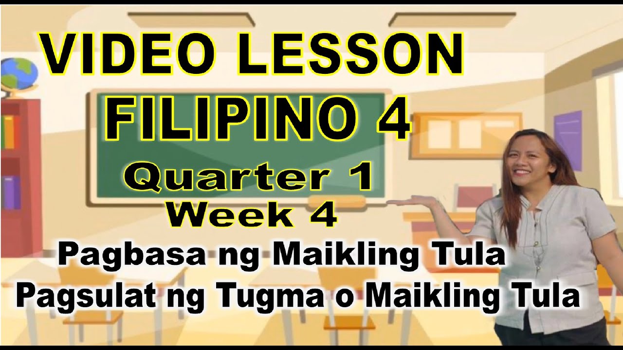 Filipino 4 Quarter 1 Week 4 Video Lesson - YouTube