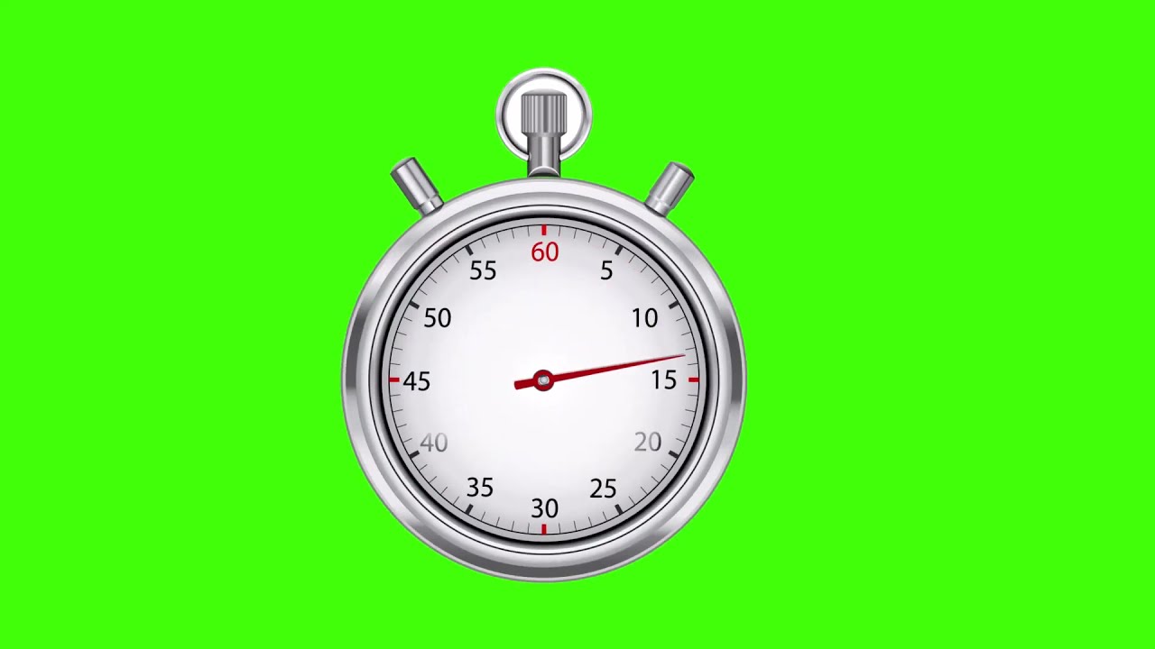 Green screen stopwatch | 1 minute | HD - YouTube