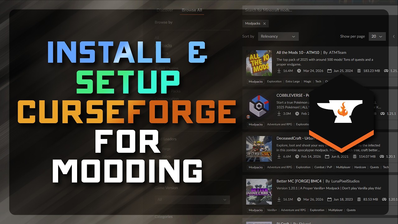 How to Use CurseForge to Install Mods & Create Modpacks (Minecraft ...