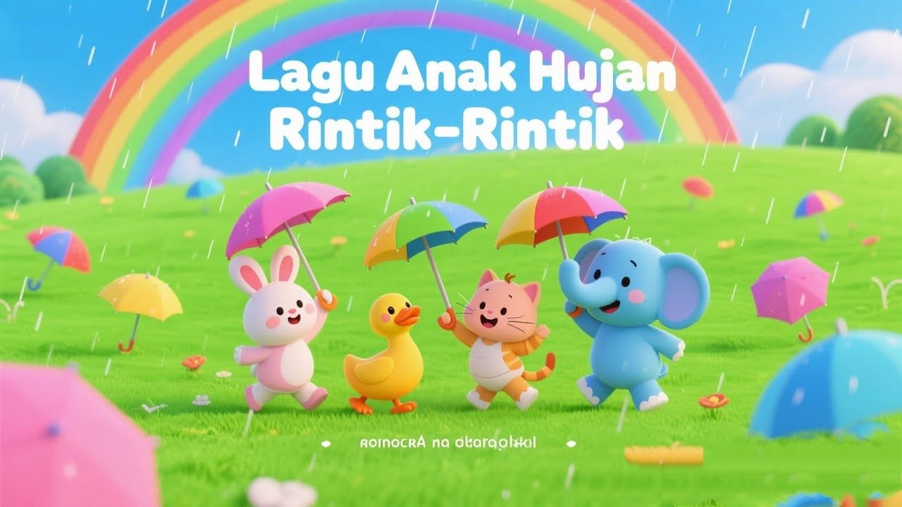 Lagu Anak Hujan Rintik-Rintik 🌧️ | Lagu Edukasi Anak Hewan Lucu & Ceria ...
