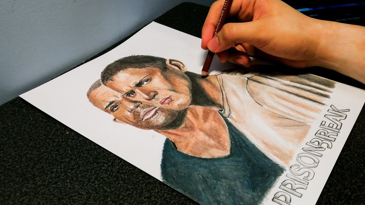 PRISON BREAK | BURROWS & SCOFIELD SPEED DRAWING - YouTube