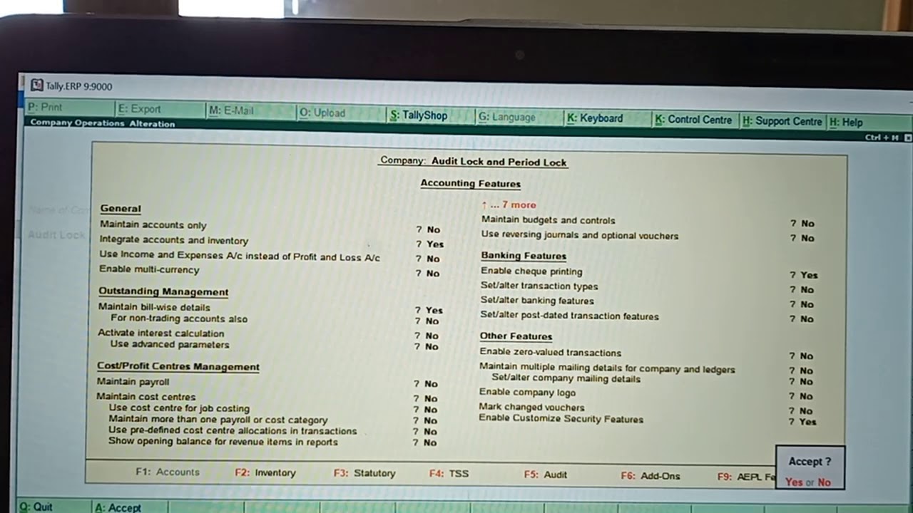 Tally period Lock for Transaction - YouTube