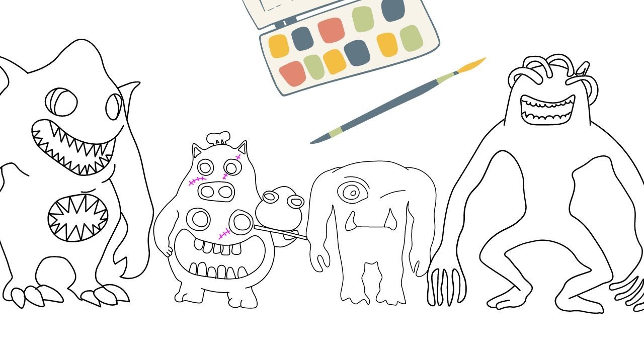 Animation and coloring new bosses Garten Of Banban 3 - YouTube