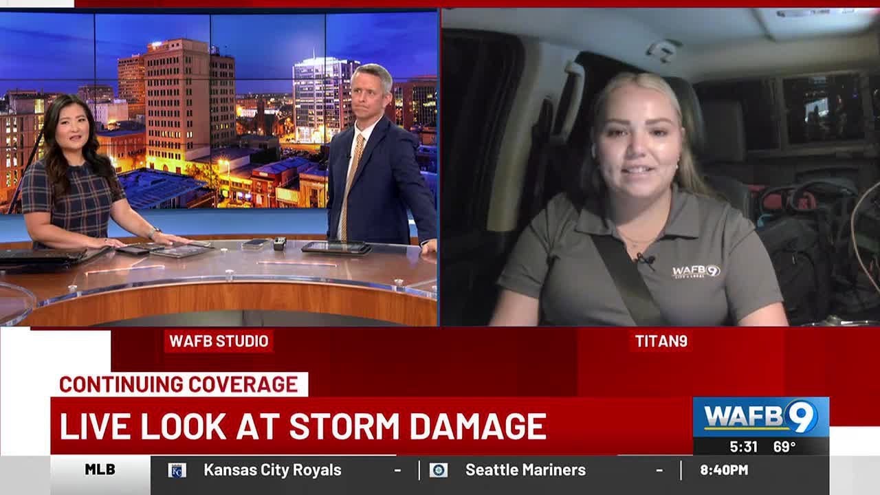 A live look at storm damage in Port Allen - YouTube