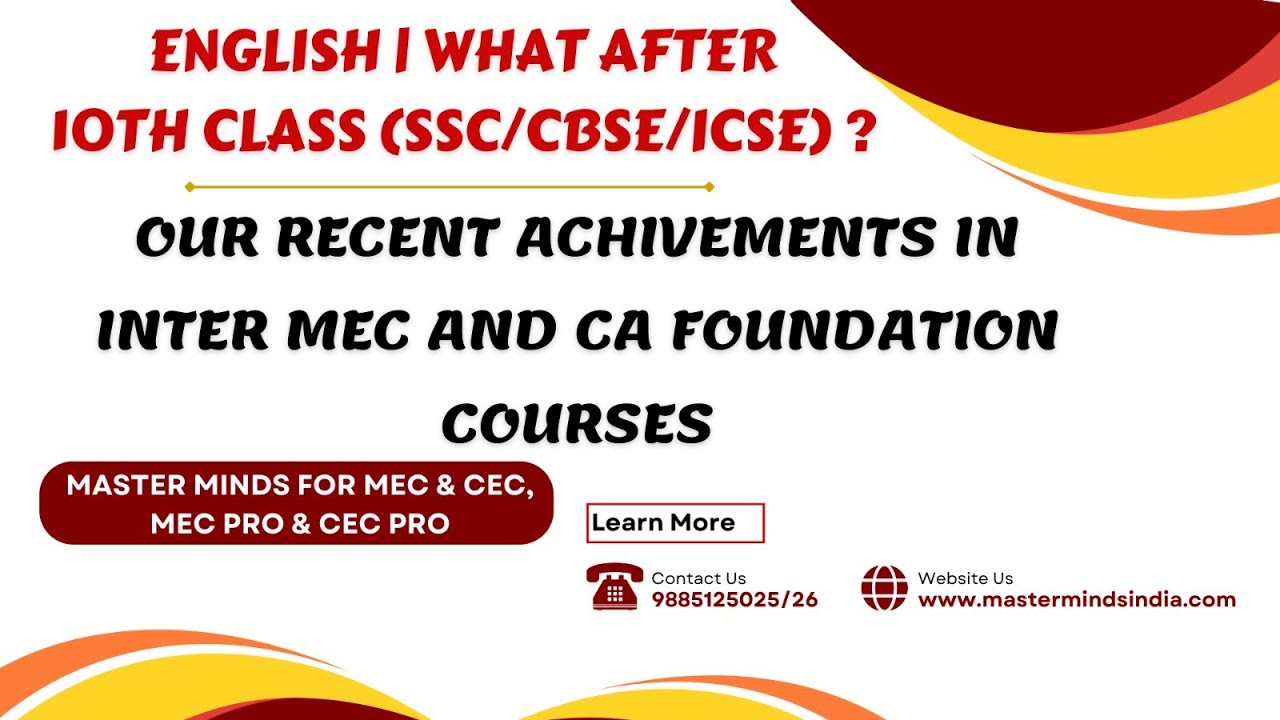 ENGLISH | OUR RECENT ACHIVEMENTS IN INTER MEC AND CA FOUNDATION COURSES - YouTube