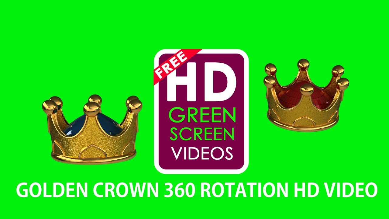 golden crown green screen video - YouTube