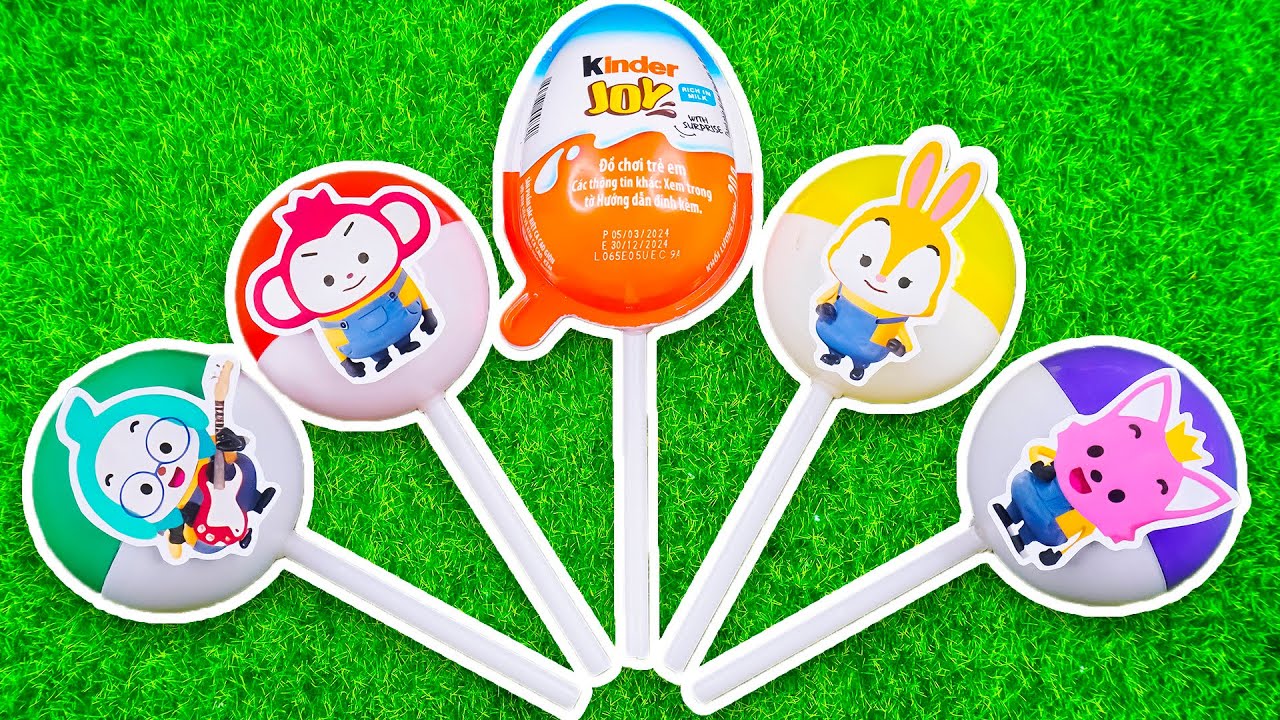 Satisfying Video Some Lot's of BIG Yummy Candy Shop lollipops Rainbow ...