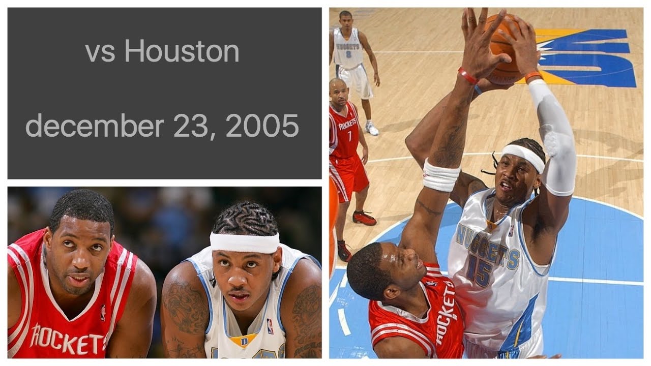 Carmelo Anthony 25 pts vs Houston Rockets Highlights (december 23, 2005 ...