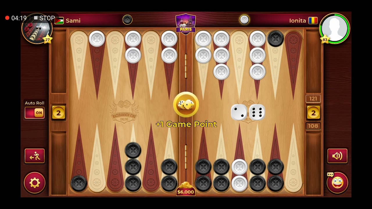 backgammon game #104 مباراة طاولة / طاولي - YouTube