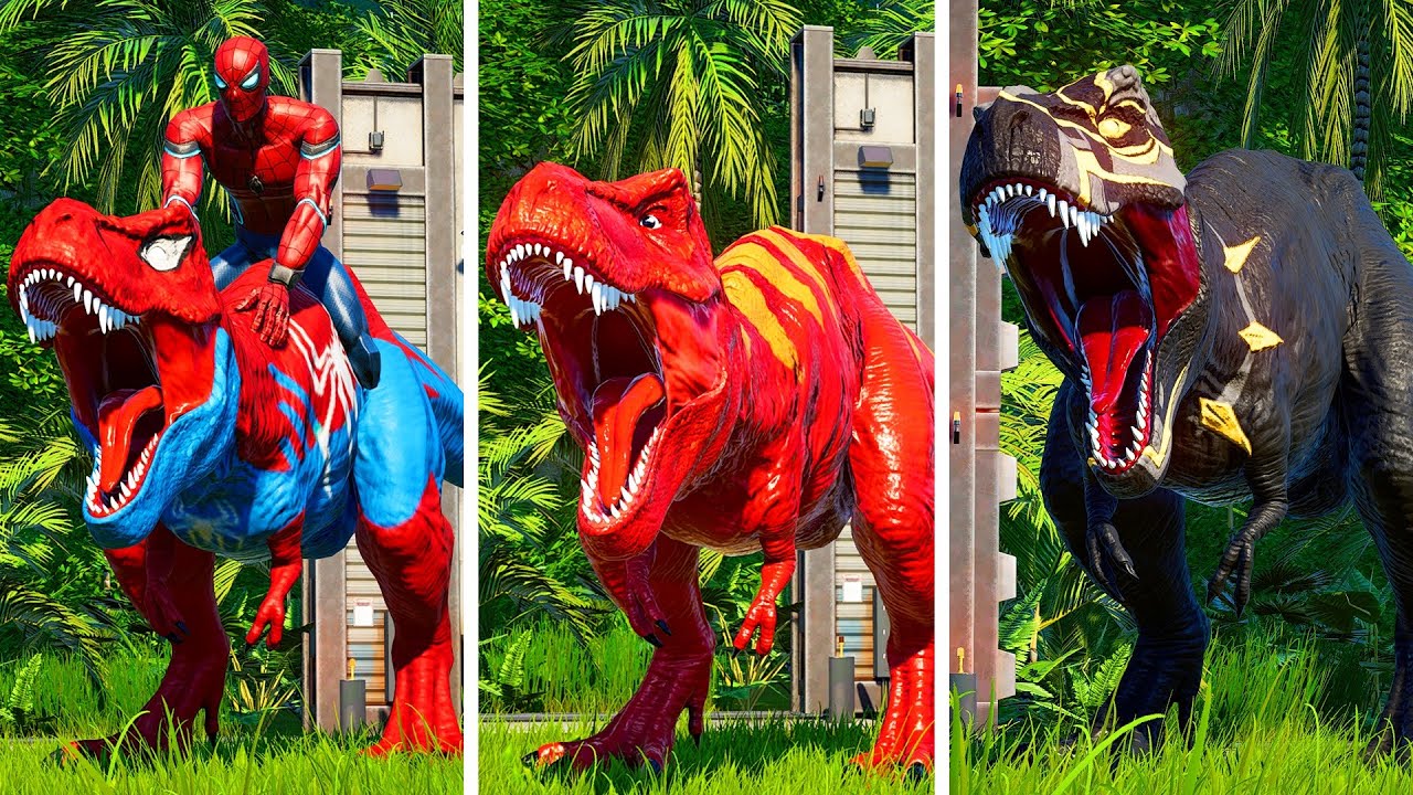 Spider Man T Rex I Rex Spinosaurus Giganotosaurus Indoraptor