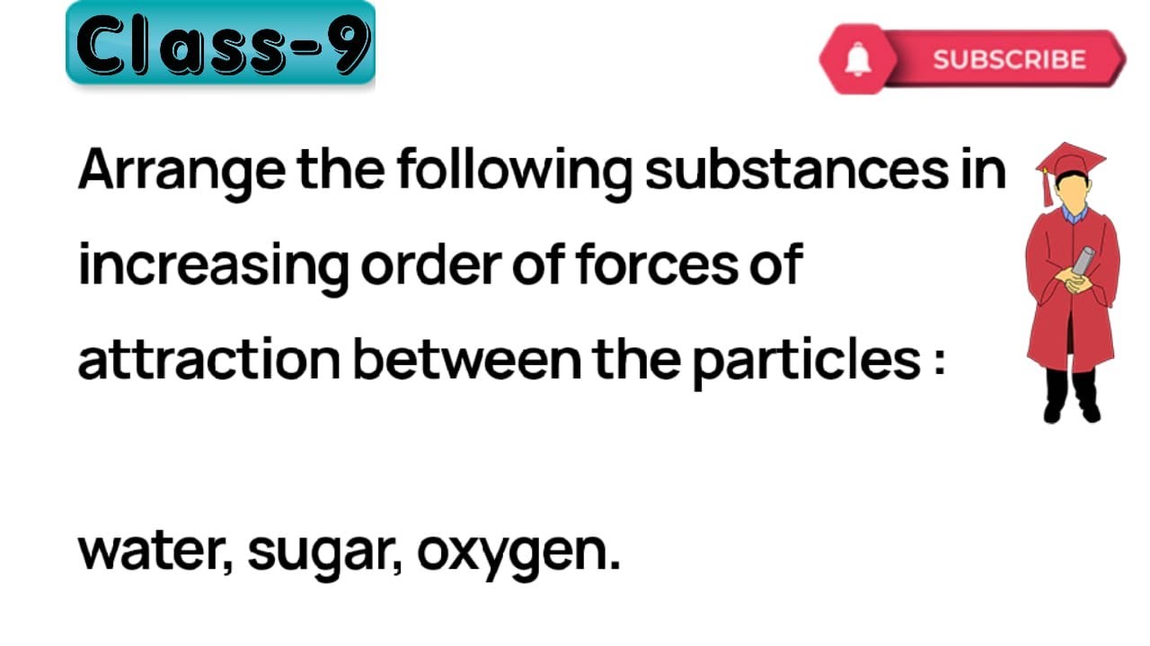Arrange the following substances in increasing order of forces of ...