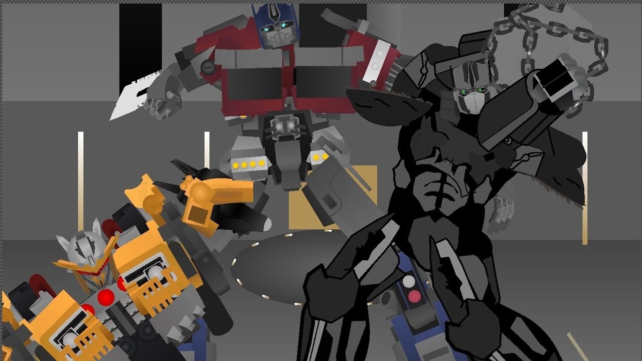 ROTB OPTIMUS PRIME AND OPTIMUS PRIMAL VS BATTLETRAP SCENE ...