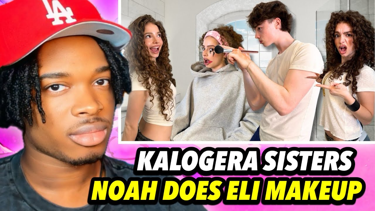 KALOGERAS SISTERS NOAH DOES ELI'S PROM MAKEUP! (HORRIBLE) - YouTube